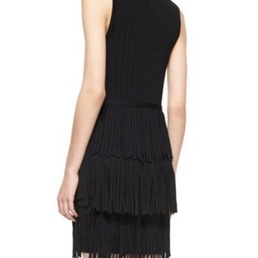 Milly Tiered Fringe Dress Black - Gem